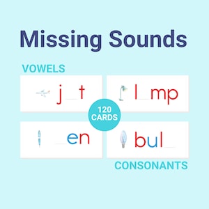 CVC Words Missing Sounds Vowels Consonants and Printable Moveable ...