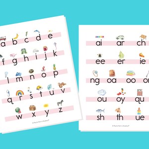 Alphabet Sounds and Digraphs Phonics Poster Chart - Montessori ...