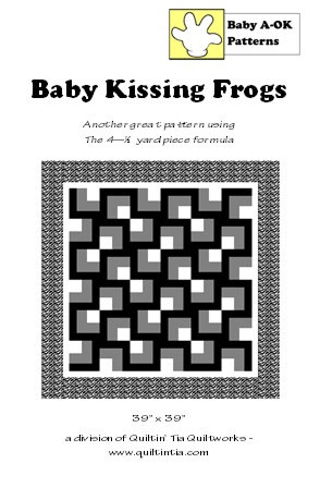A-OK Baby Kissing Frogs Quilt Pattern by Quiltin' Tia Quiltworks - Etsy