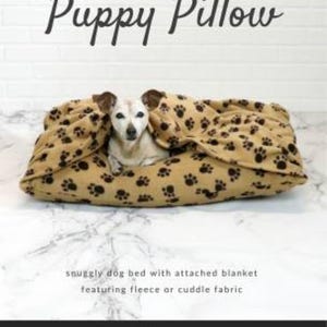 Puppy Pillow Snuggly Dog Bed With Attached Blanket by Sallie Tomato - Etsy