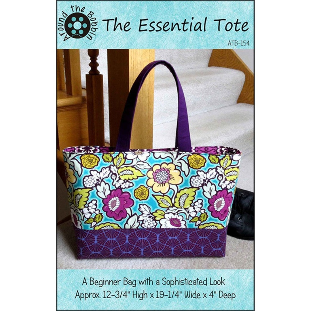 Essential Tote Easy Tote Pattern by Around the Bobbin - Etsy