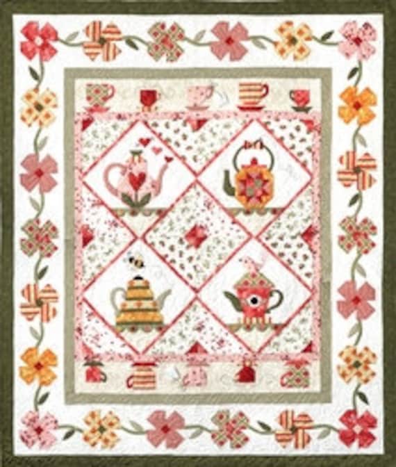 Garden Tea Party Quilt Pattern Set of 6 by the Quilt Company - Etsy