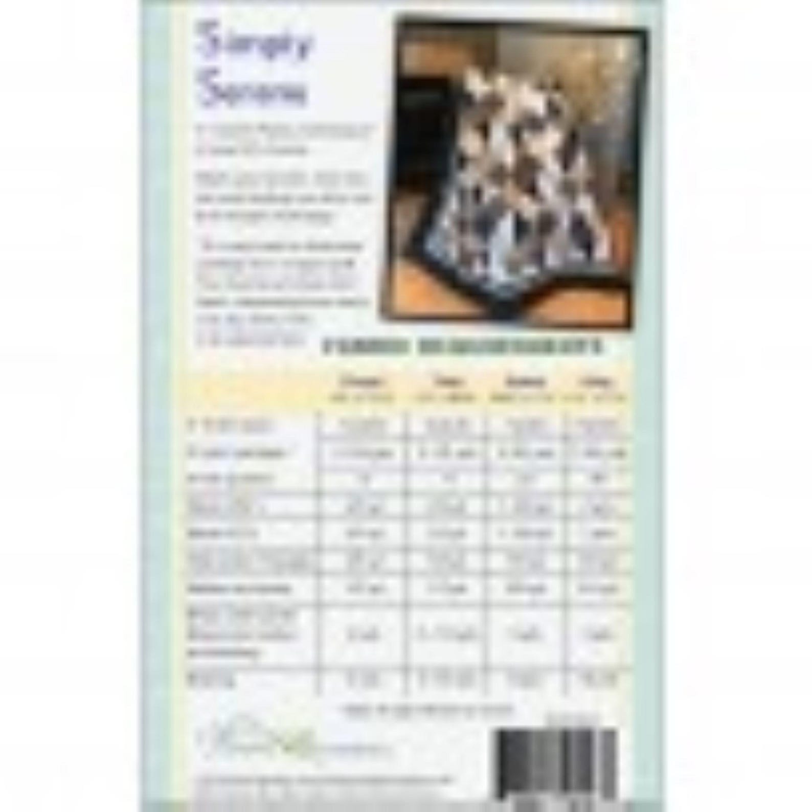 Simply Serene Charm Quilt Pattern by Pleasant Valley Creations - Etsy