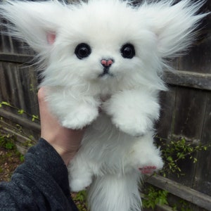 White Munchkin Cat doll - Etsy