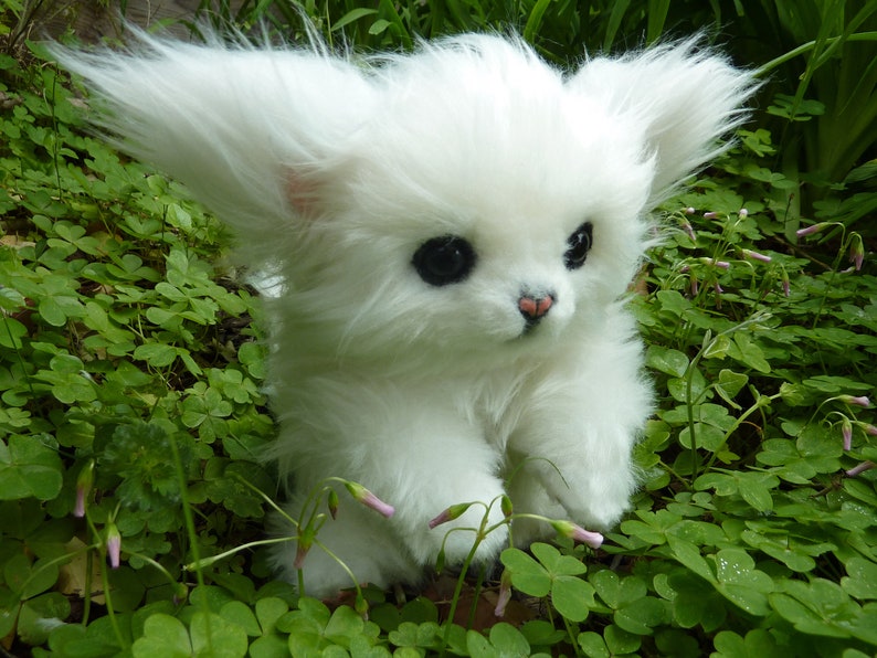 White Munchkin Cat doll - Etsy