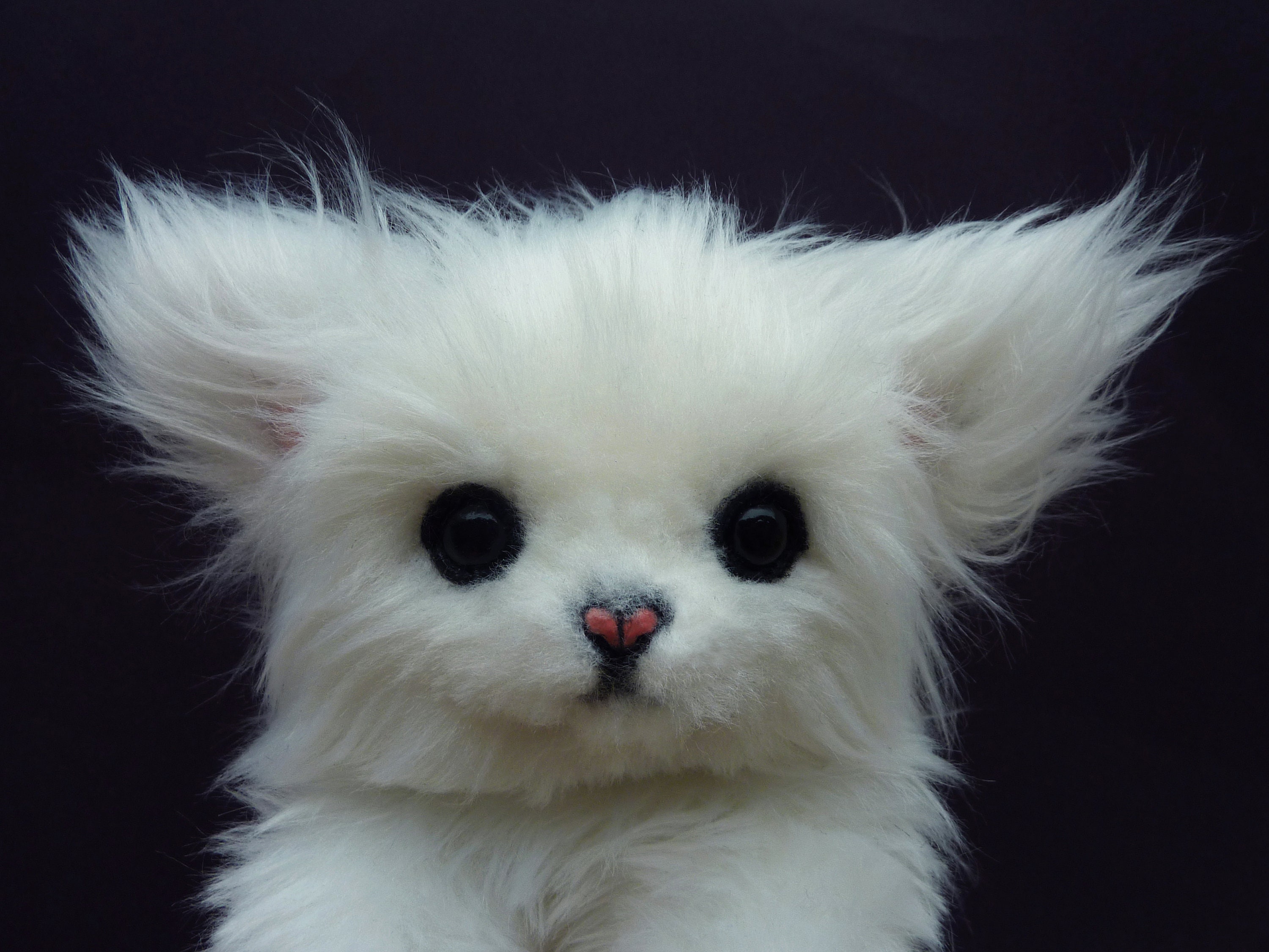 White Munchkin Cat doll | Etsy