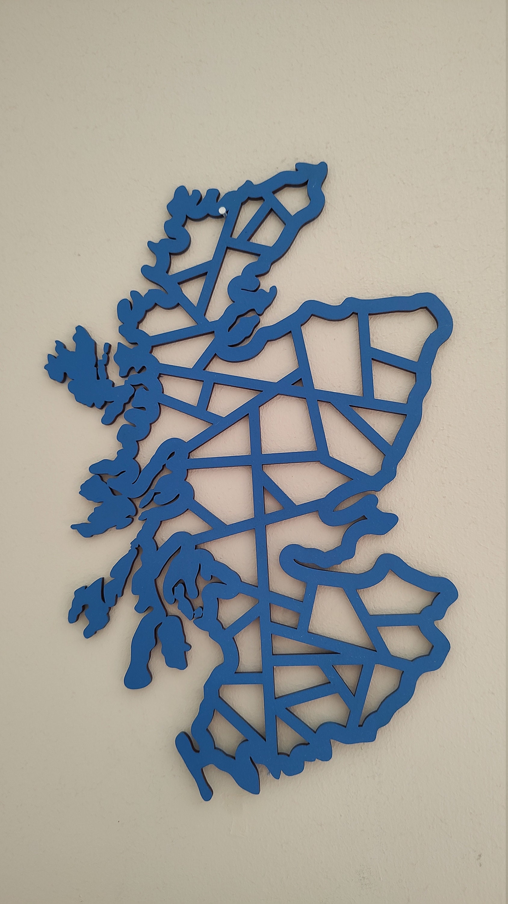 Geometric Wooden Map of Scotland, Home Decor, Wooden Country Wall Art ...