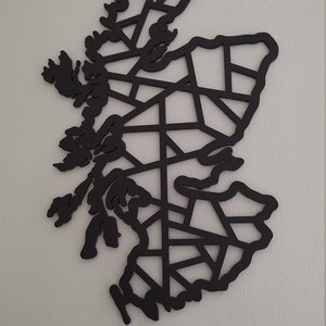 Geometric Wooden Map of Scotland, Home Decor, Wooden Country Wall Art ...
