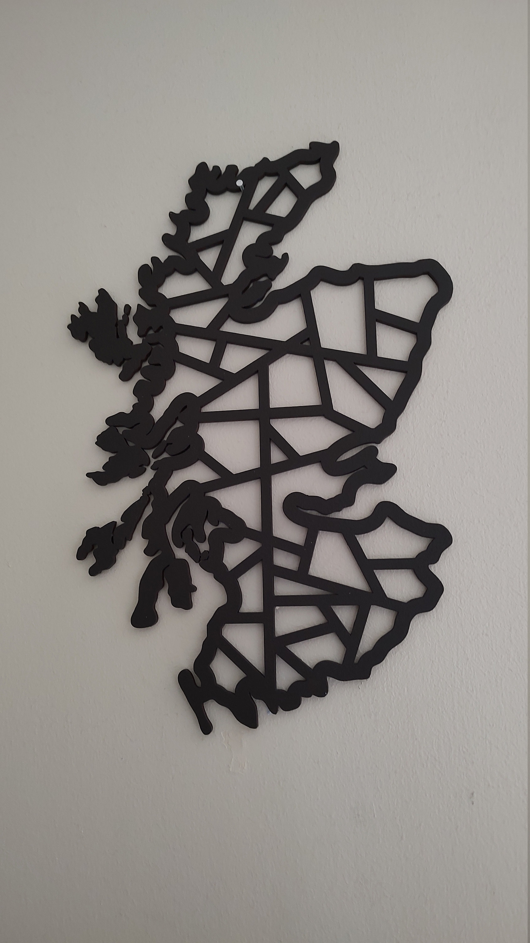 Geometric Wooden Map of Scotland, Home Decor, Wooden Country Wall Art ...