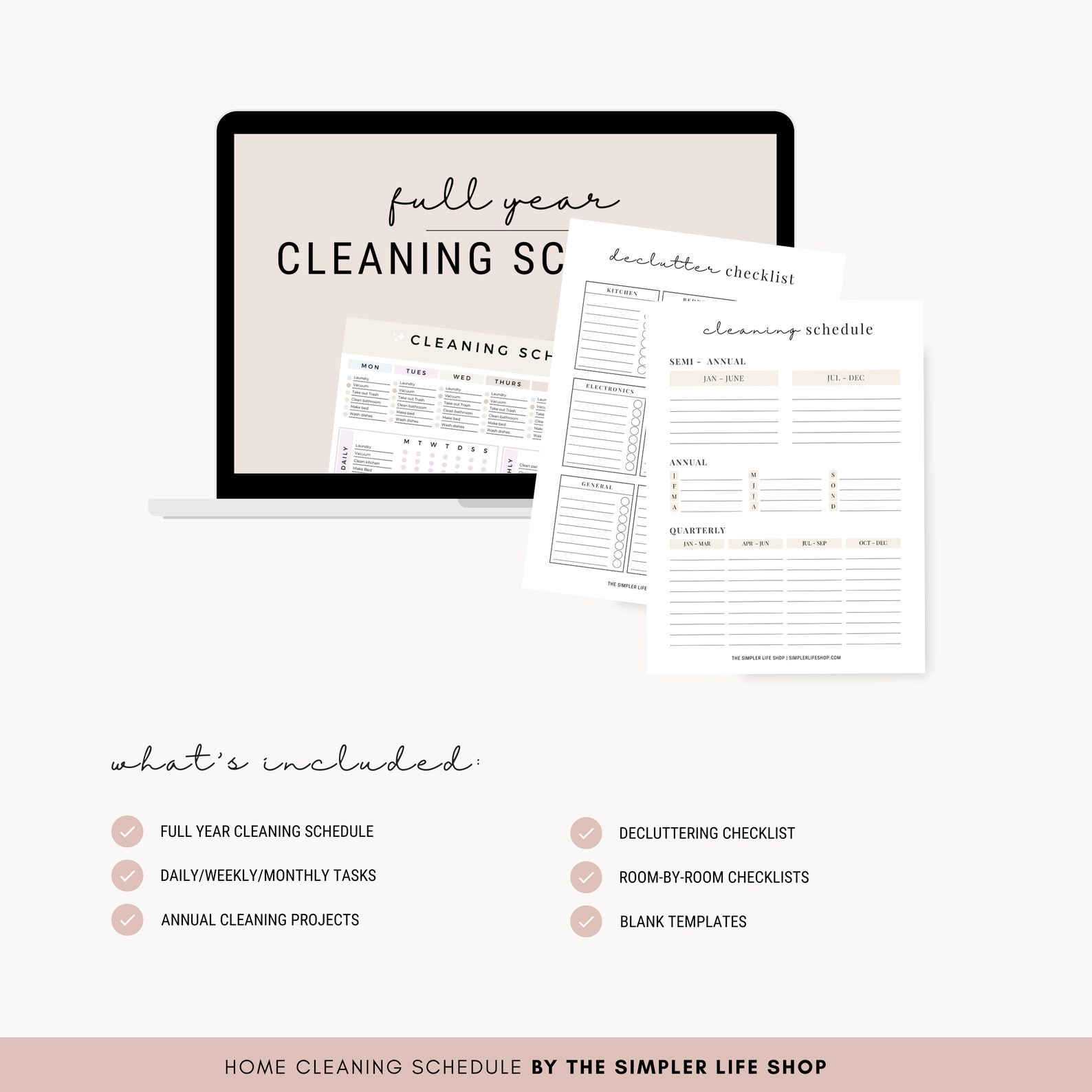 Complete Home Cleaning Schedule, Daily Cleaning Checklist PDF, Cleaning ...