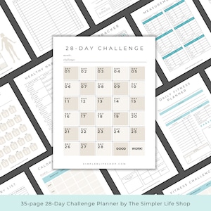 28 Day Fitness Challenge Planner, Weight Loss Planner, Fitness Planner ...
