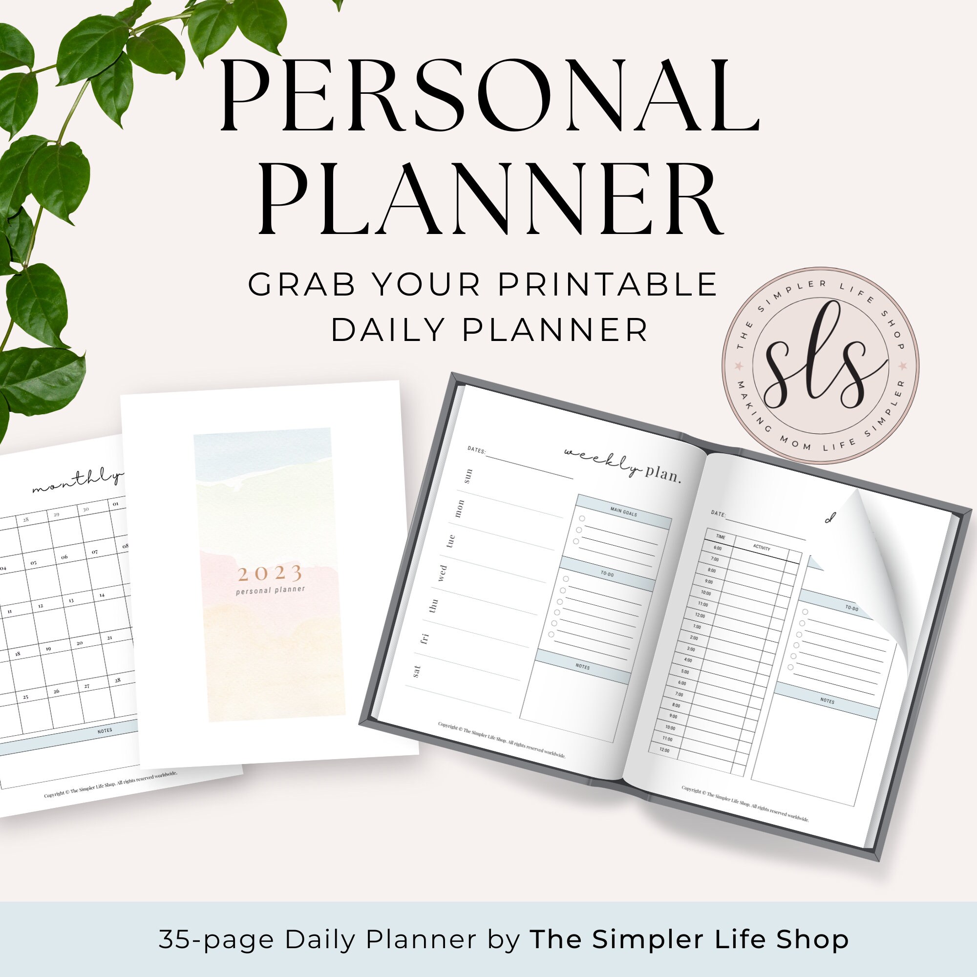 2023 Monthly Planner, Blue, Weekly Planner, Daily Planner, Planner Set ...
