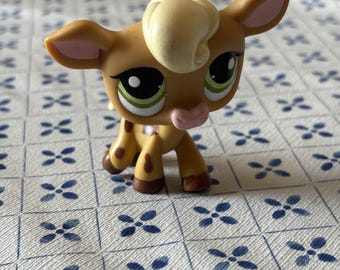 Littlest Pet Shop Europe Farm Animals White and Brown Cow 739 White and ...
