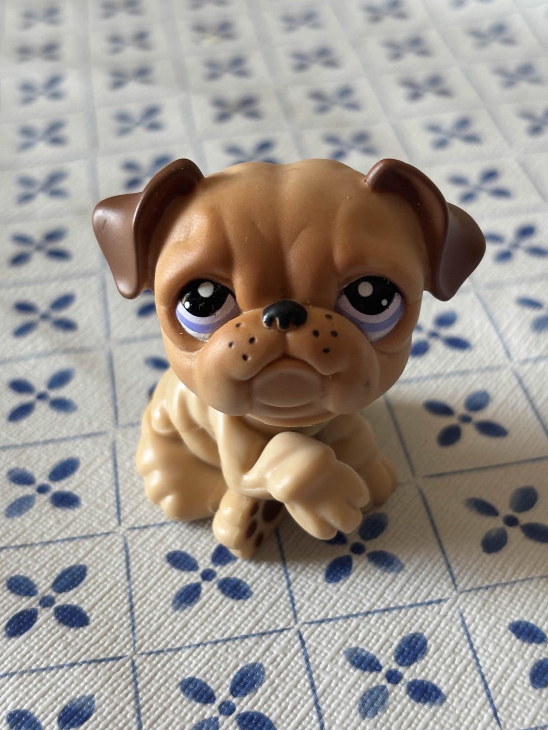 Littlest Pet Shop LPS Tan Bulldog 1342 - Etsy