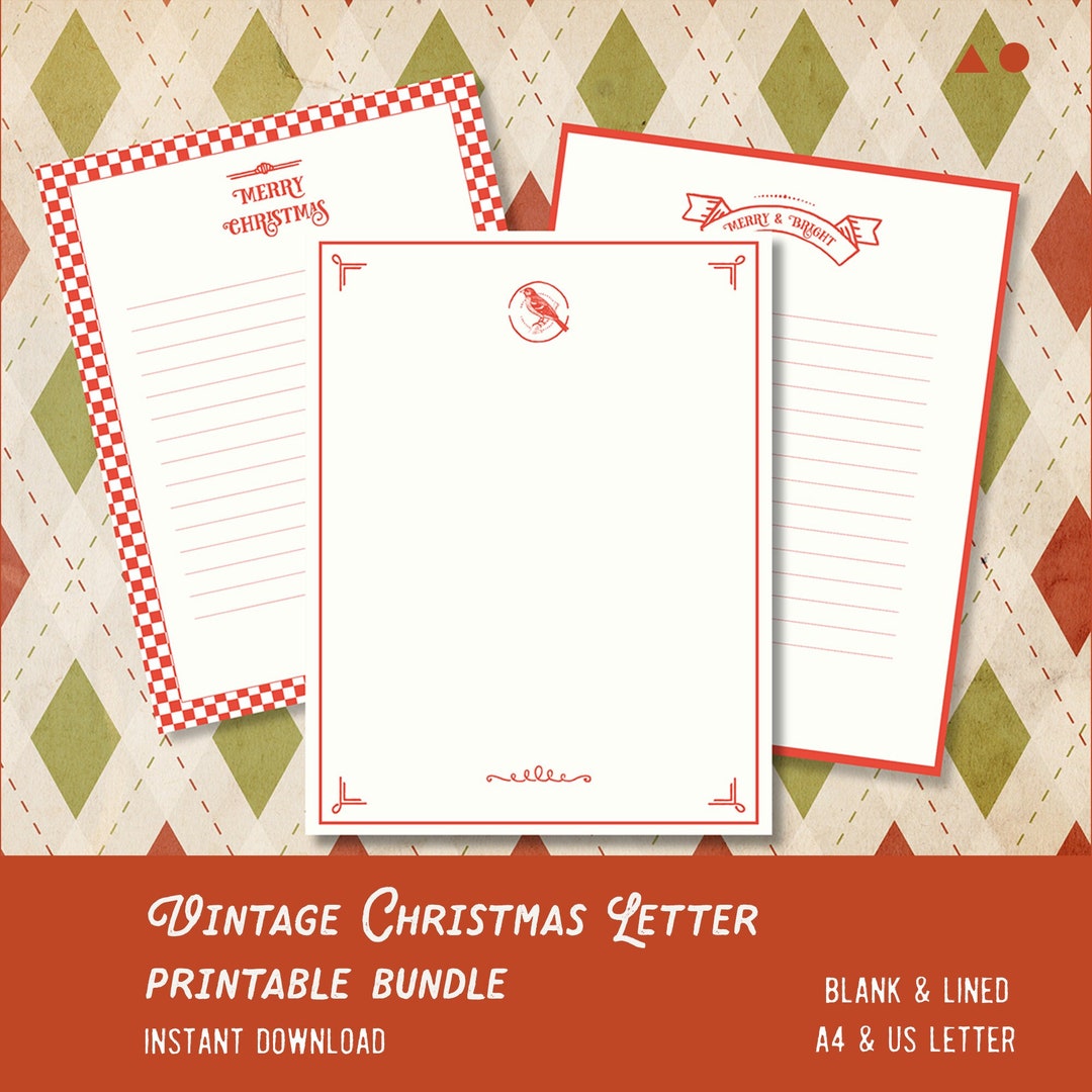 Printable Vintage-inspired Christmas Letter Letter to Santa - Etsy