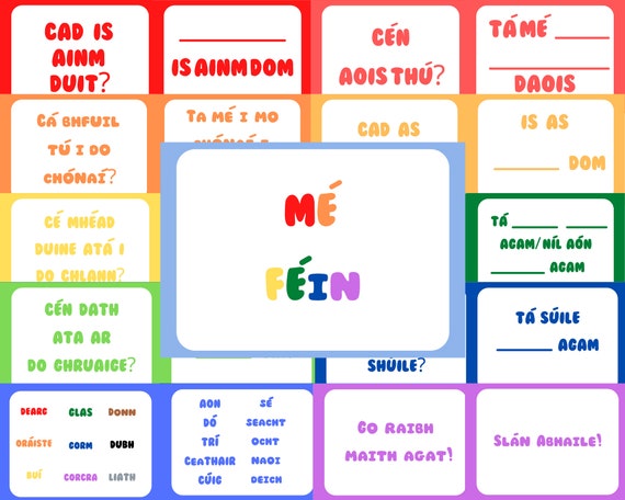 Classroom Posters as Gaeilge: Mé Féin Language Posters Digital - Etsy ...