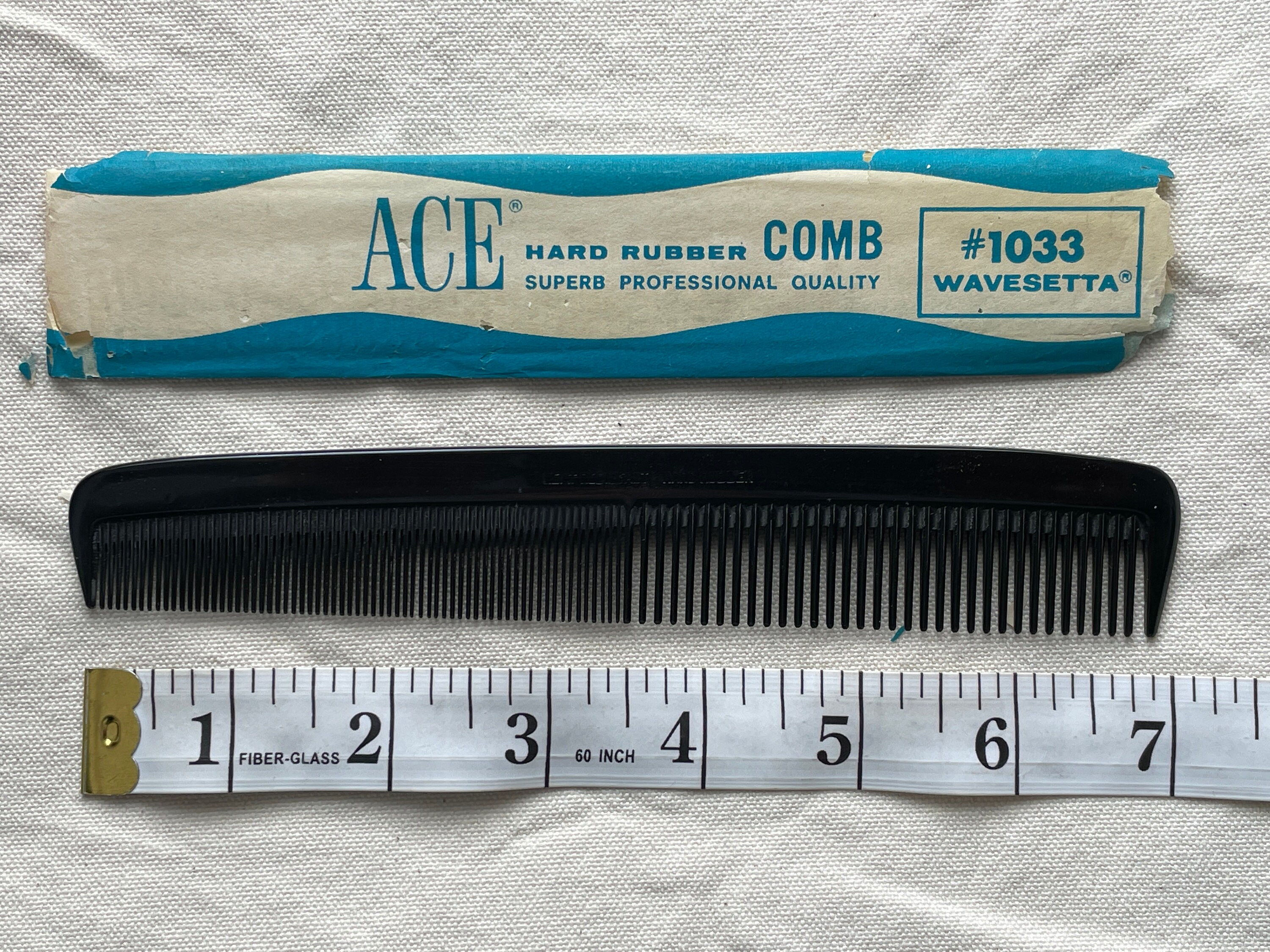 Genuine Ace® Vintage Hard Rubber Combs 7 Half Medium Half Fine Teeth - Etsy