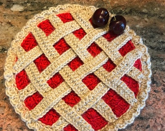 Crochet cherry pie | Etsy