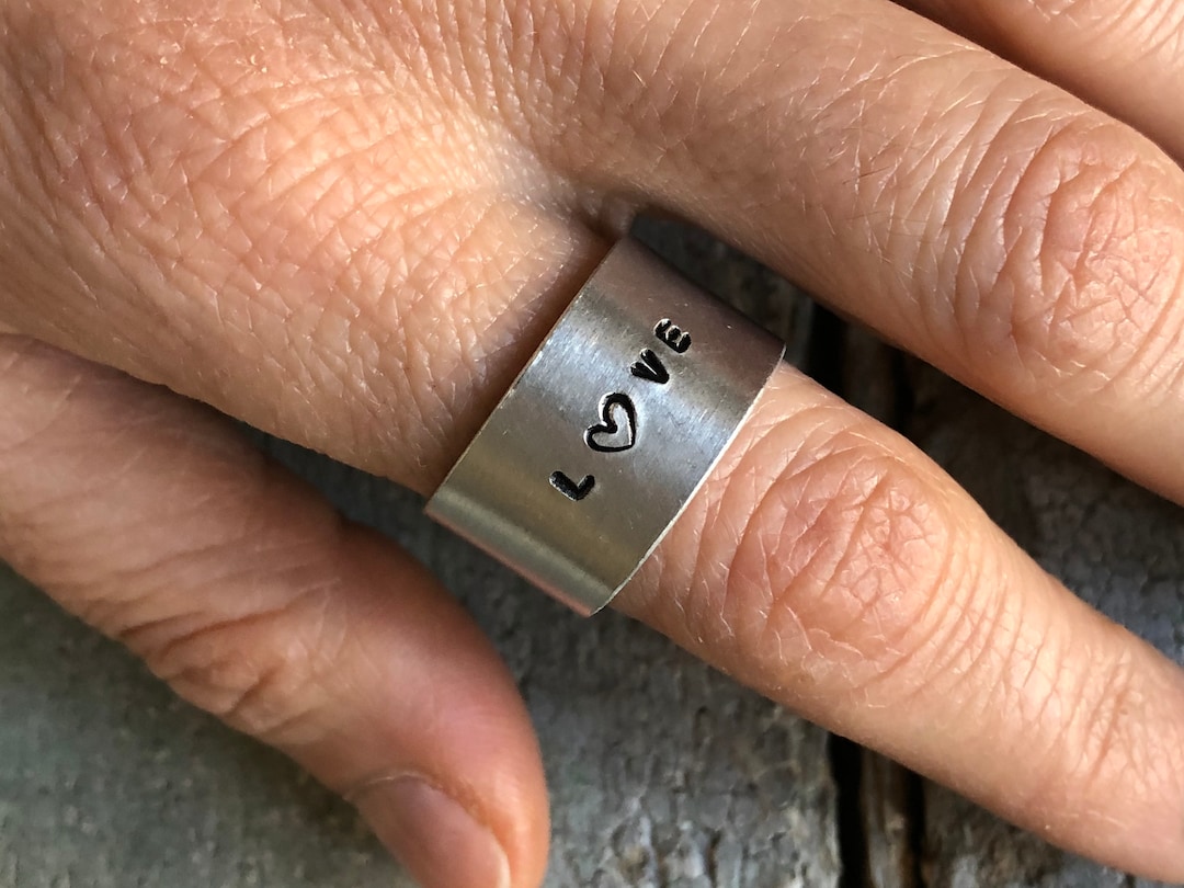 Ring Love Engraved Engraving Engraving Words Custom Phrase ...