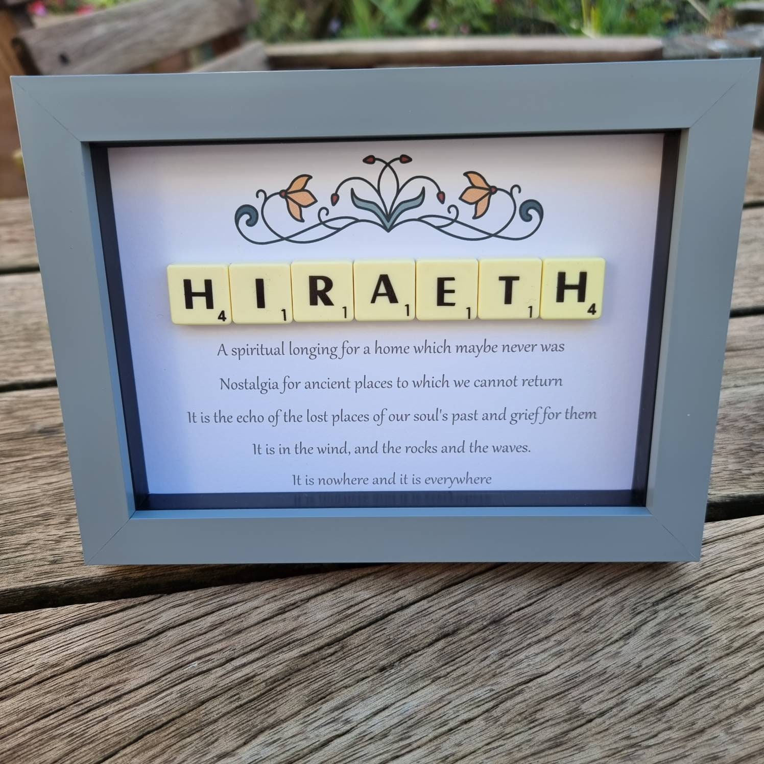 Hiraeth Frame, Welsh Saying, Sentiment Gift - Etsy UK