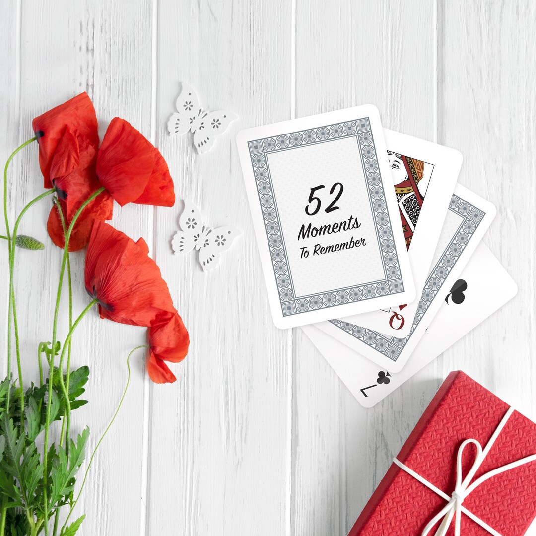 52 Moments to Remember, Blank Deck of Cards, in Memory Gift, Memorial ...