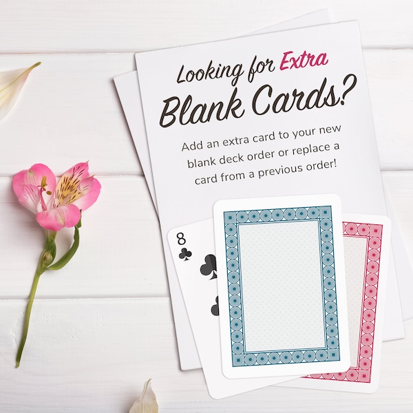 Blank Deck of Cards - Etsy