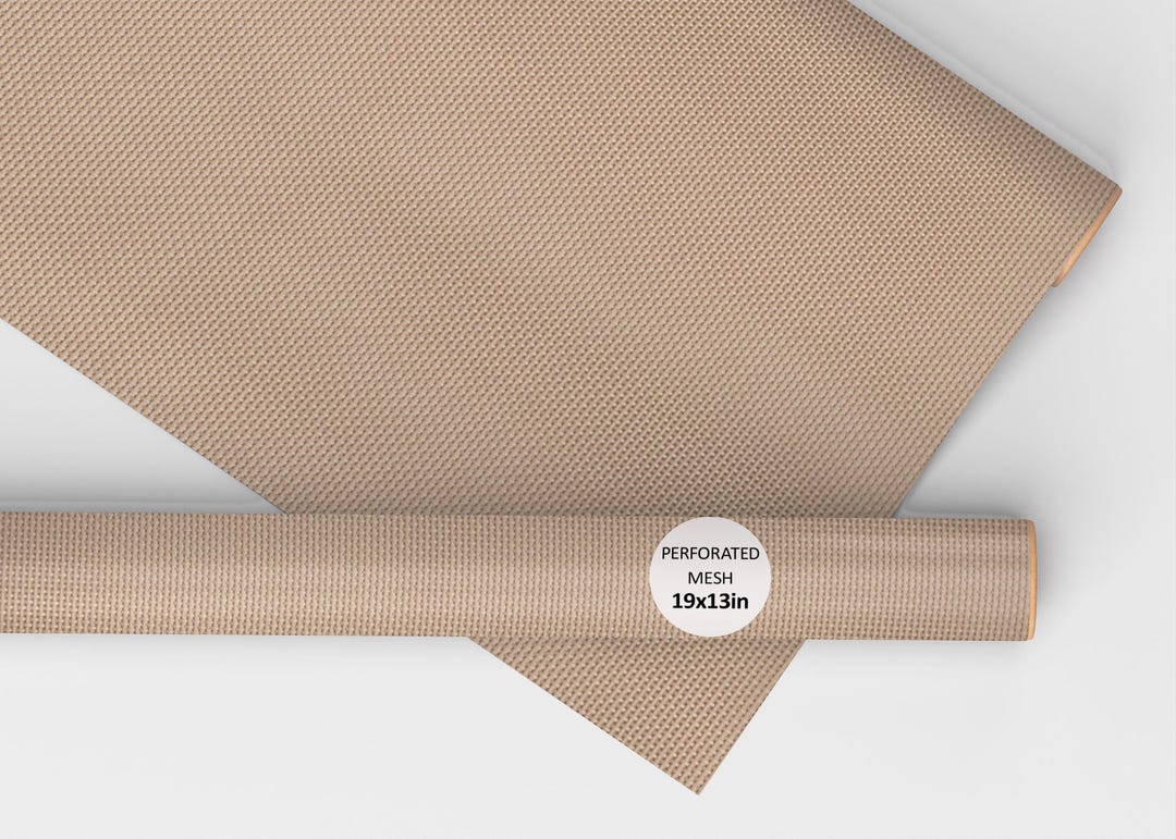 Beige Perforated Mesh Fabric Sheet - Craft Net for DIY Projects ...