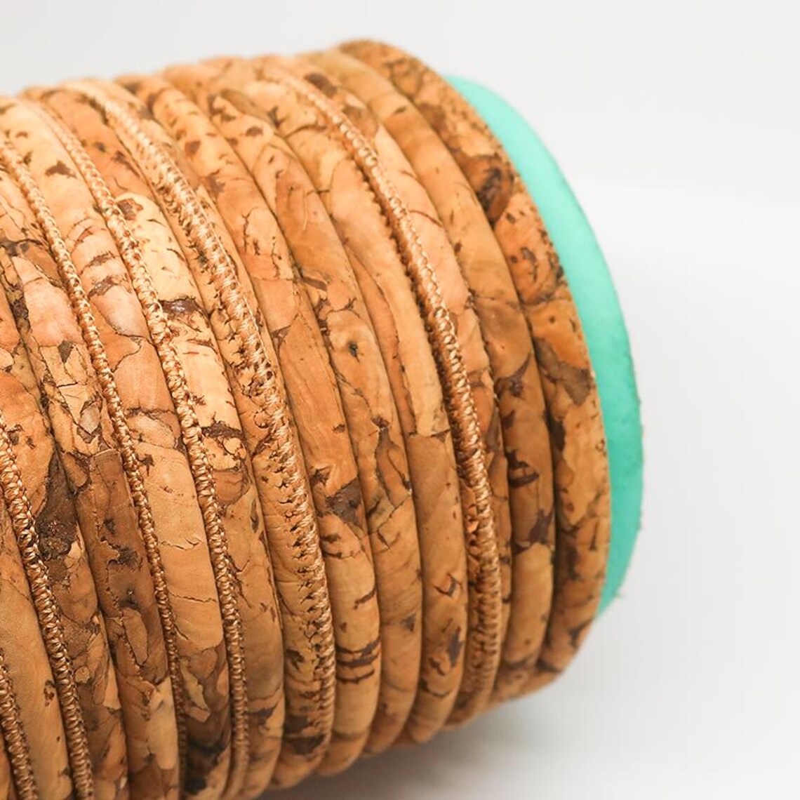 Round Cork Cord With Tube Wood Grain Cork Cord for Jewelry Making Vegan ...