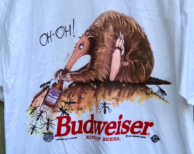 1995 Budweiser Anteater and Ants T-shirt, Paper Thin, Single Stitch ...