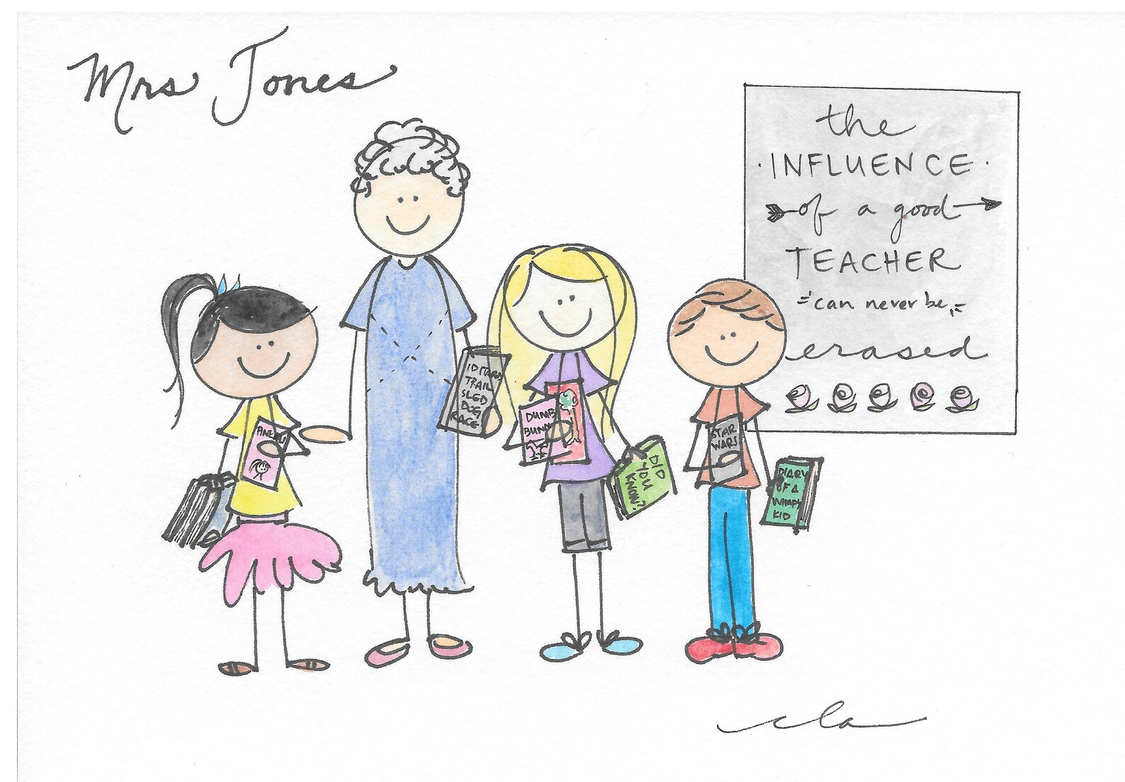 Teacher Appreciation Stickfigs! Personalized, Custom Stick Figures of ...