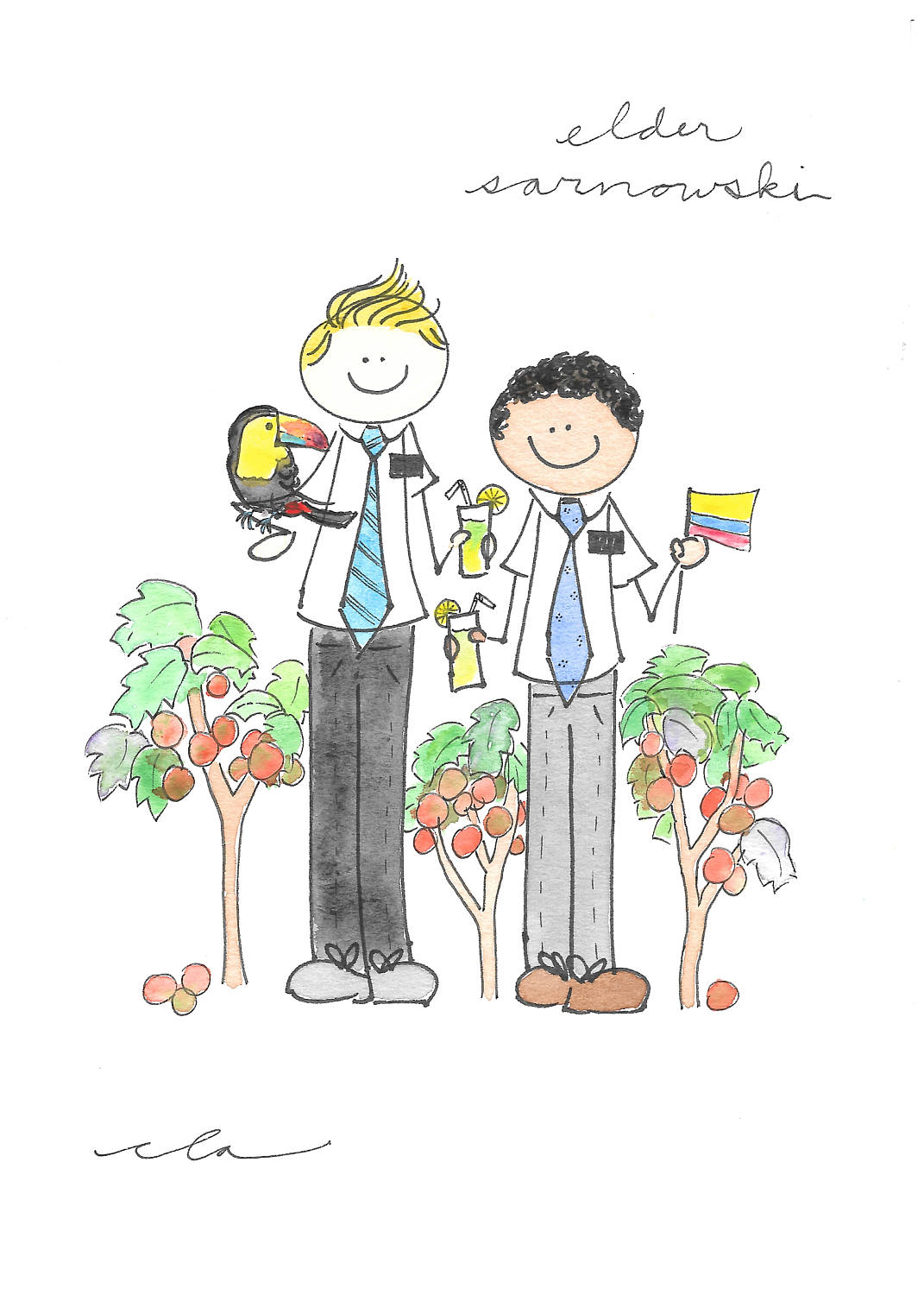 Personalized Missionary Stick Figure Portraits LDS (or Other Religions ...