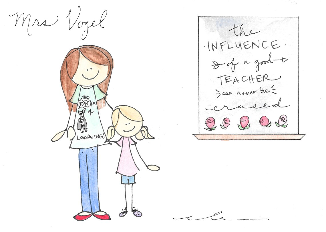 Teacher Appreciation Stickfigs Personalized, Custom Stick Figures of ...