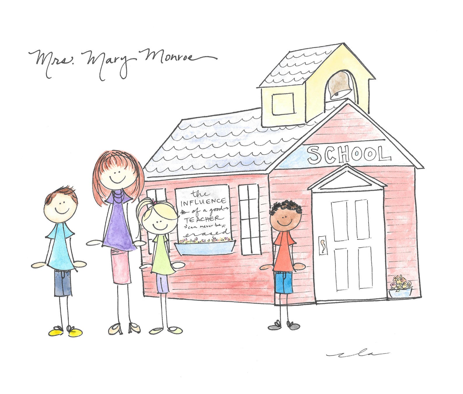 Teacher Appreciation Stickfigs! Personalized, Custom Stick Figures of ...