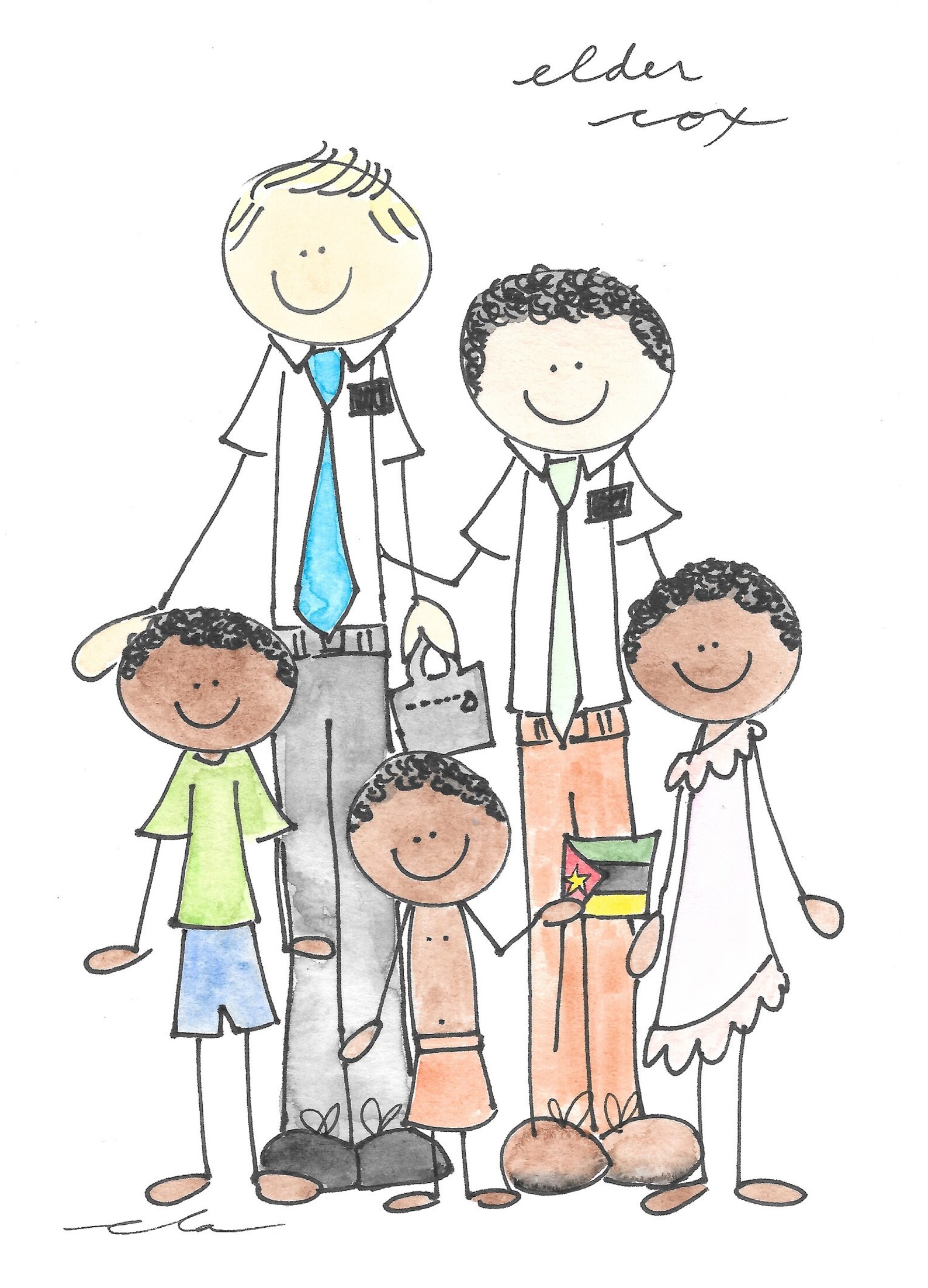 Personalized Missionary Stick Figure Portraits LDS (or Other Religions ...