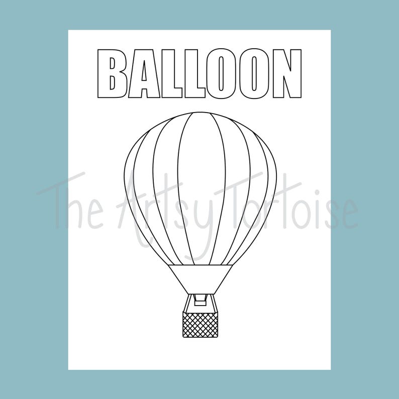6 Transportation Themed Coloring Pages, 8.5x11 & A4 Sizes, Fun Kids ...