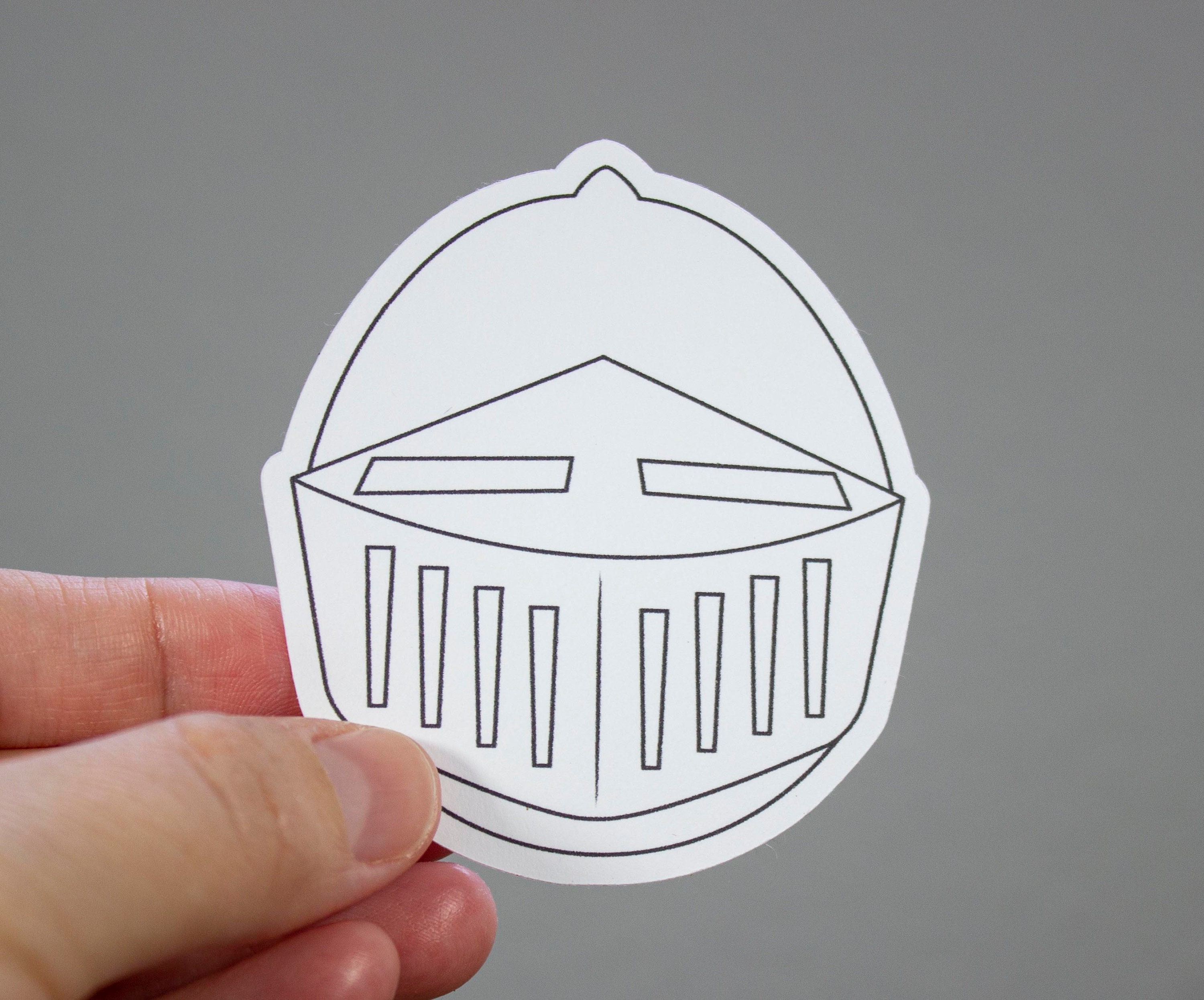 6 Colorable Knight, Medieval Stickers - Etsy