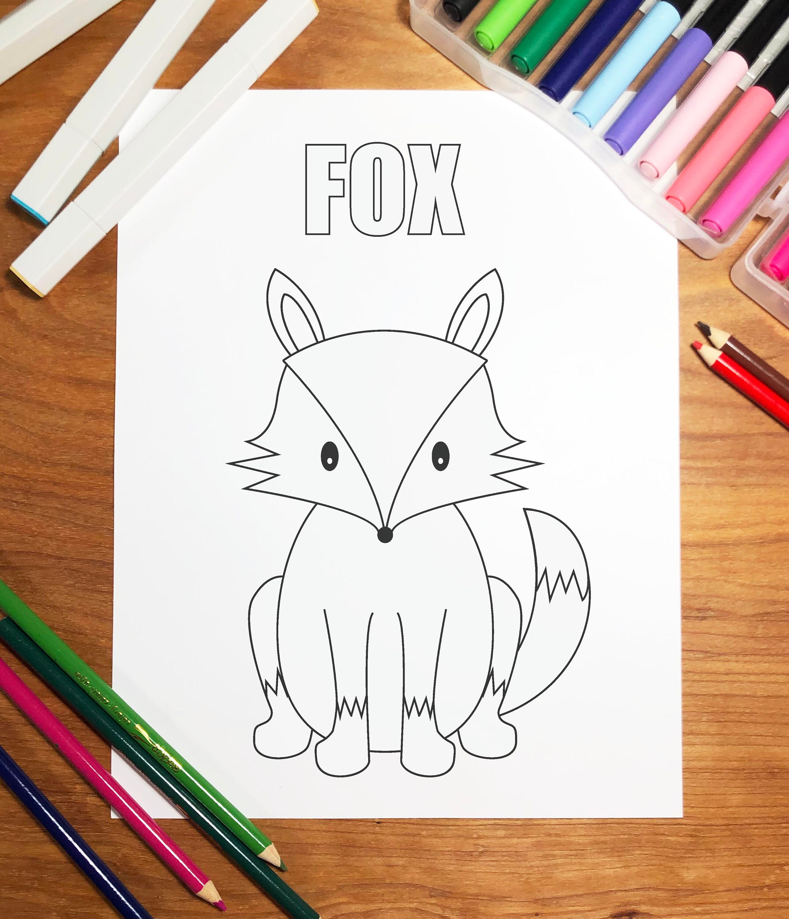 6 Woodland Animals Themed Coloring Pages, Woodland Creatures, Printable ...