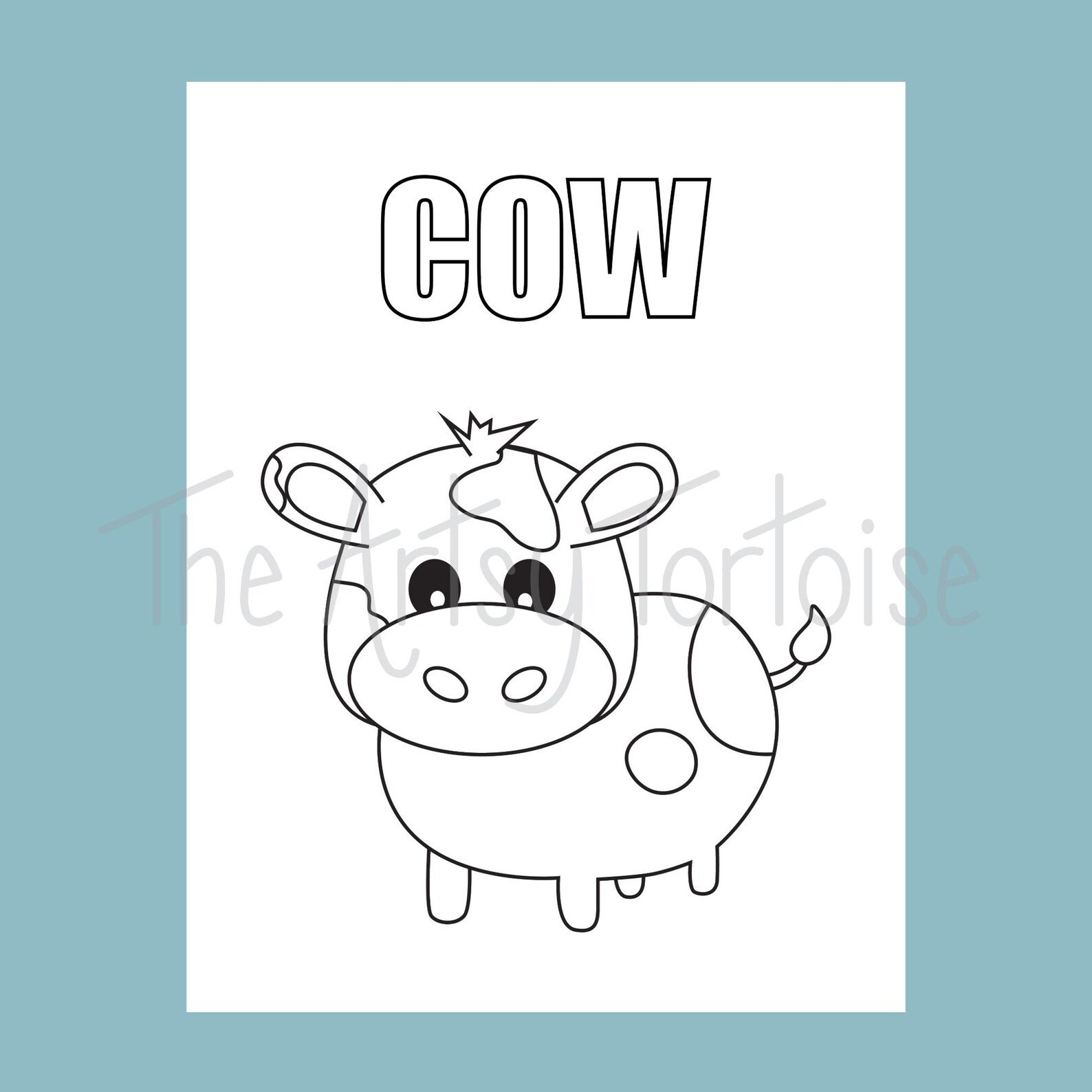 6 Farm Themed Coloring Pages, Farm Animals, Printable Coloring, Kids ...