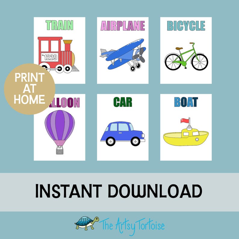 6 Transportation Themed Coloring Pages, 8.5x11 & A4 Sizes, Fun Kids ...