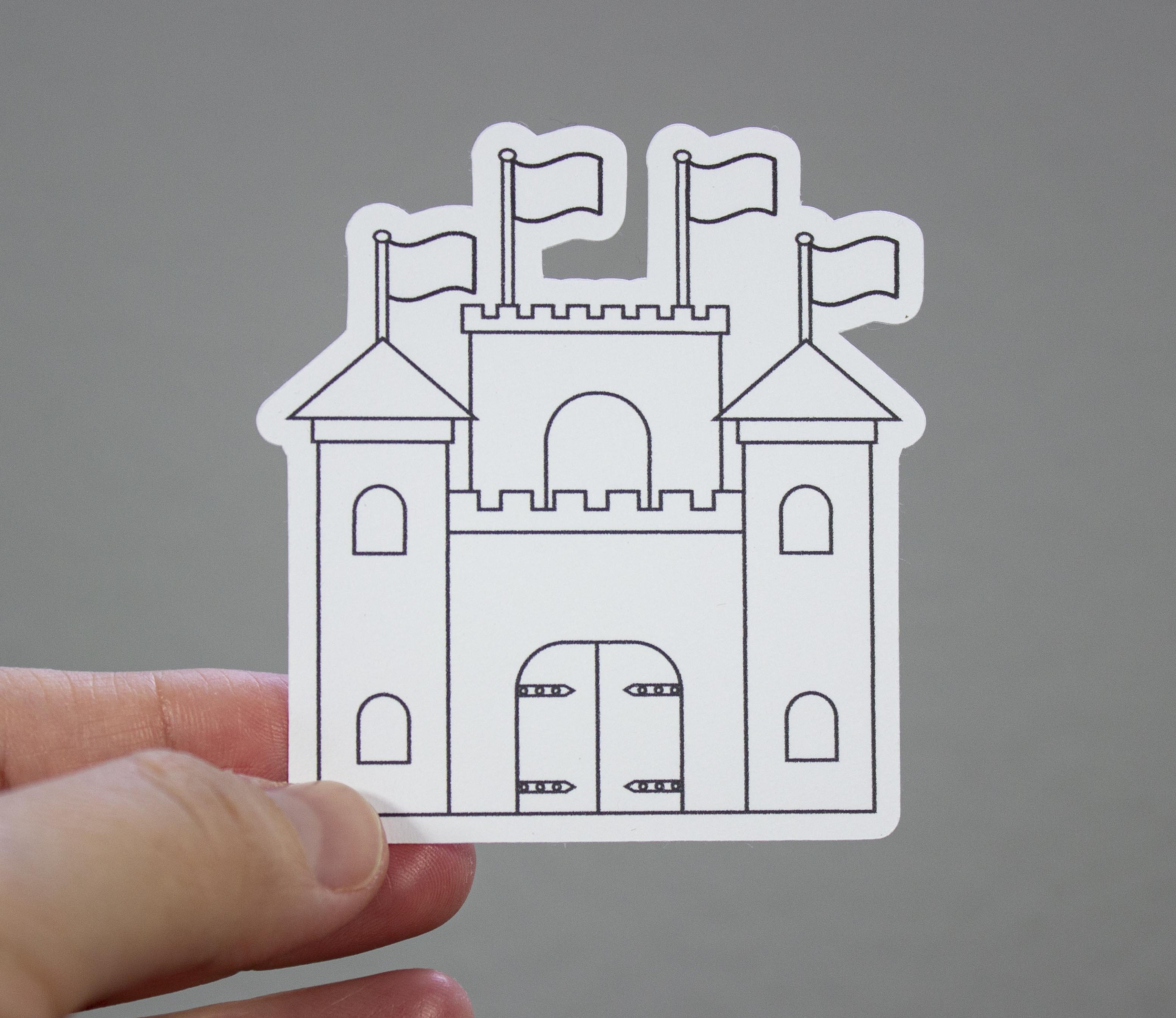 6 Colorable Knight, Medieval Stickers - Etsy