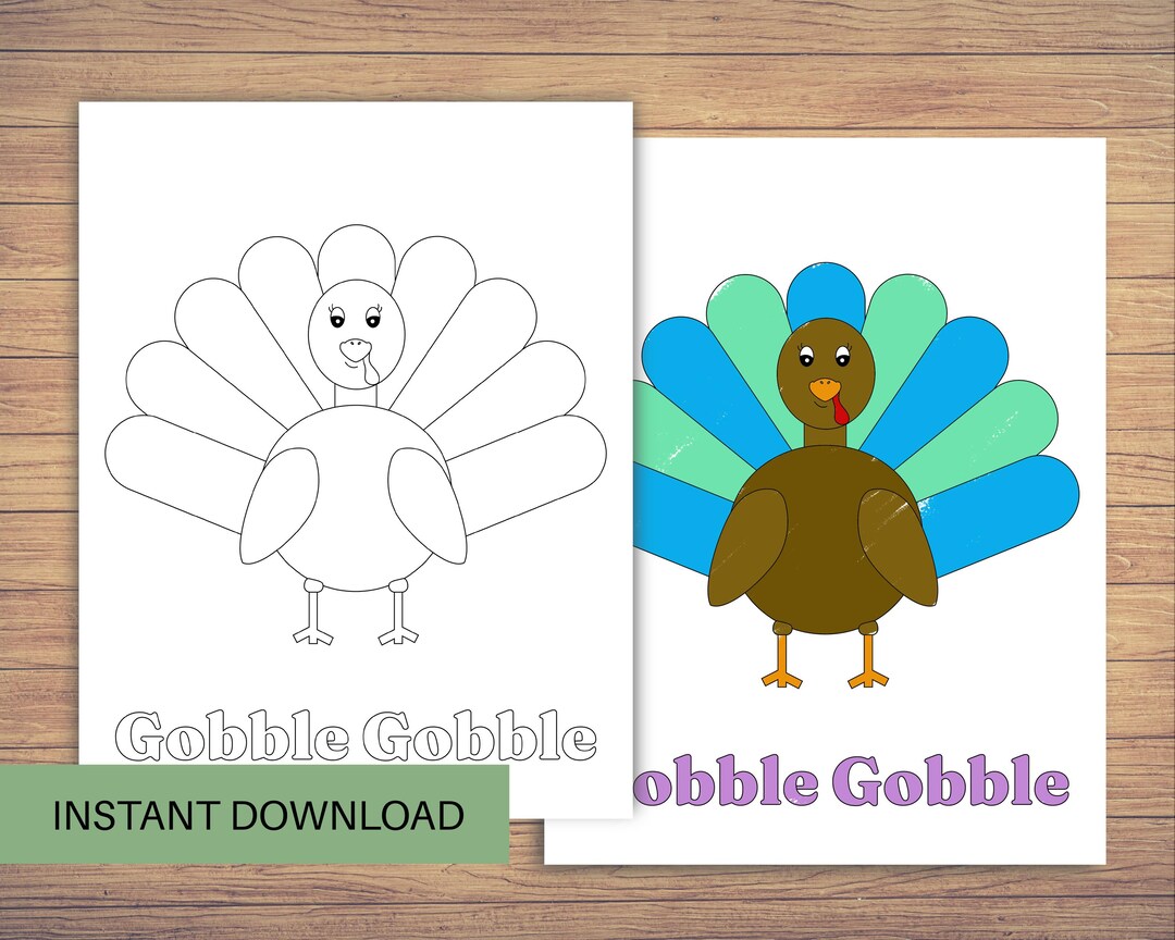 Thanksgiving Coloring Sheet, Turkey Coloring Sheet, Printable Coloring ...