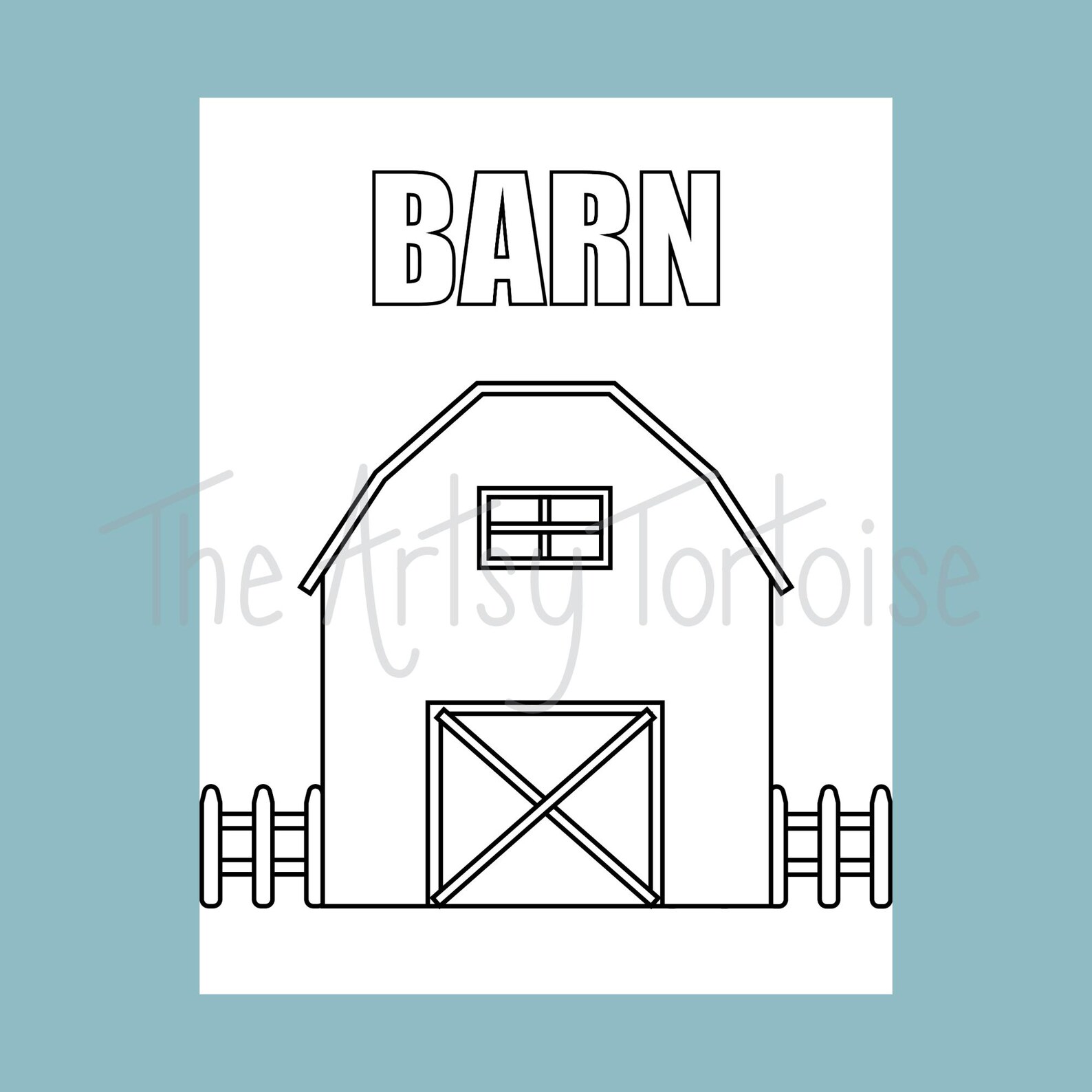 6 Farm Themed Coloring Pages, Farm Animals, Printable Coloring, Kids ...