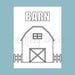 6 Farm Themed Coloring Pages, Farm Animals, Printable Coloring, Kids ...