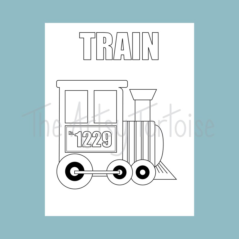 6 Transportation Themed Coloring Pages, 8.5x11 & A4 Sizes, Fun Kids ...