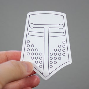 6 Colorable Knight, Medieval Stickers - Etsy