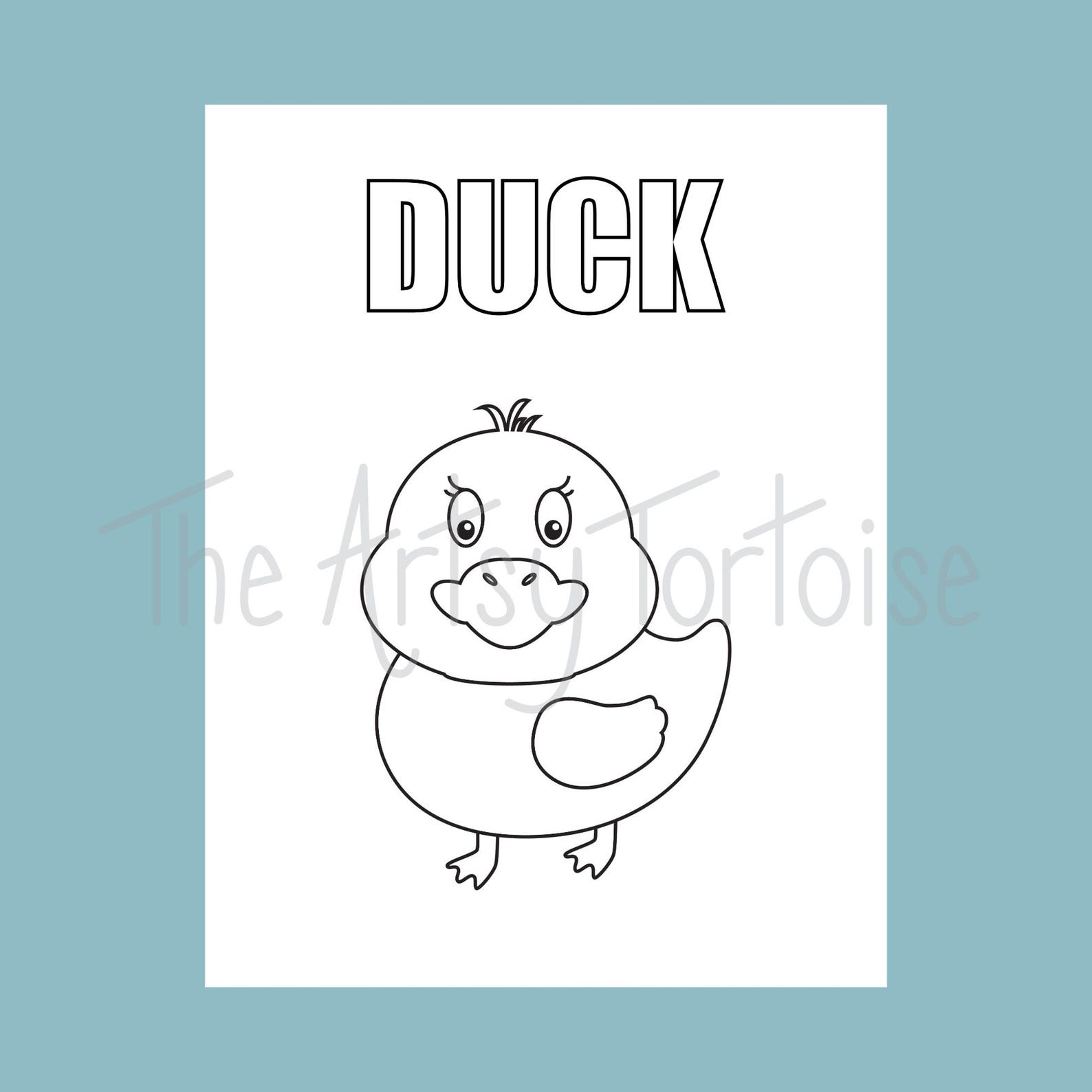 6 Farm Themed Coloring Pages, Farm Animals, Printable Coloring, Kids ...