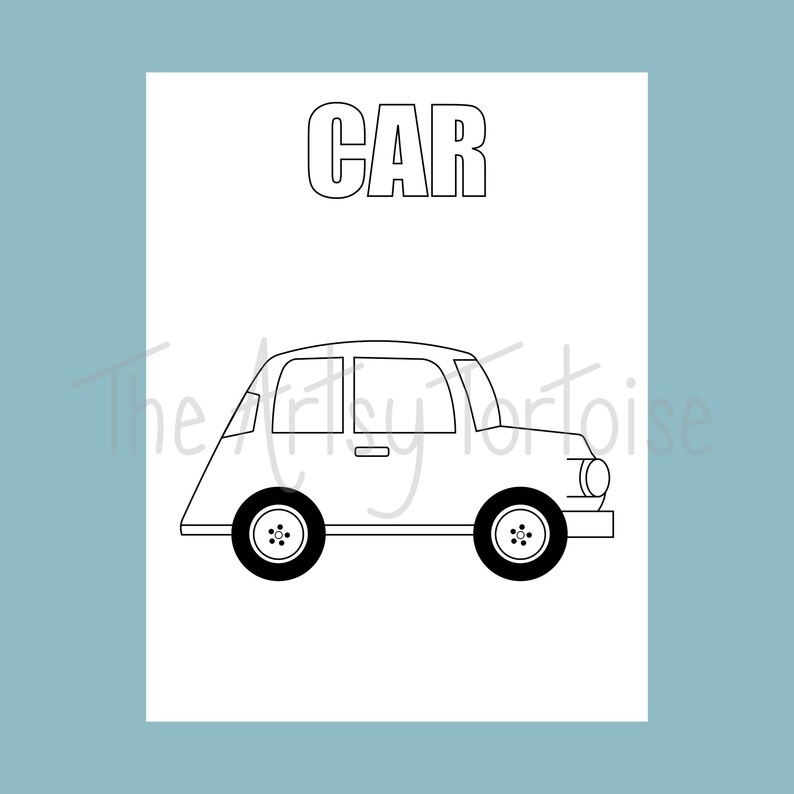 6 Transportation Themed Coloring Pages, 8.5x11 & A4 Sizes, Fun Kids ...