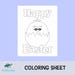 Happy Easter Baby Chick Printable Coloring Sheet Size 8.5x11 - Etsy