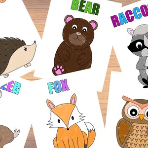 6 Woodland Animals Themed Coloring Pages, Woodland Creatures, Printable ...