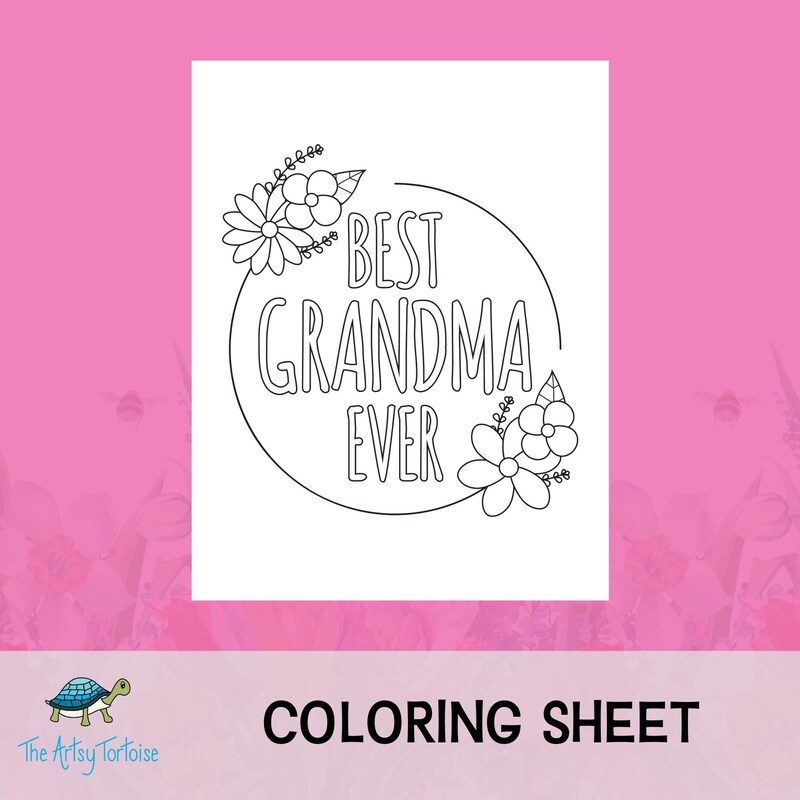 Coloring Sheet Grandma - Etsy